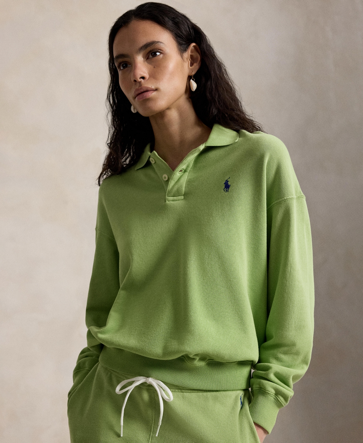 Click here for Polo Ralph Lauren Womens Lightweight Fleece Long-S... prices