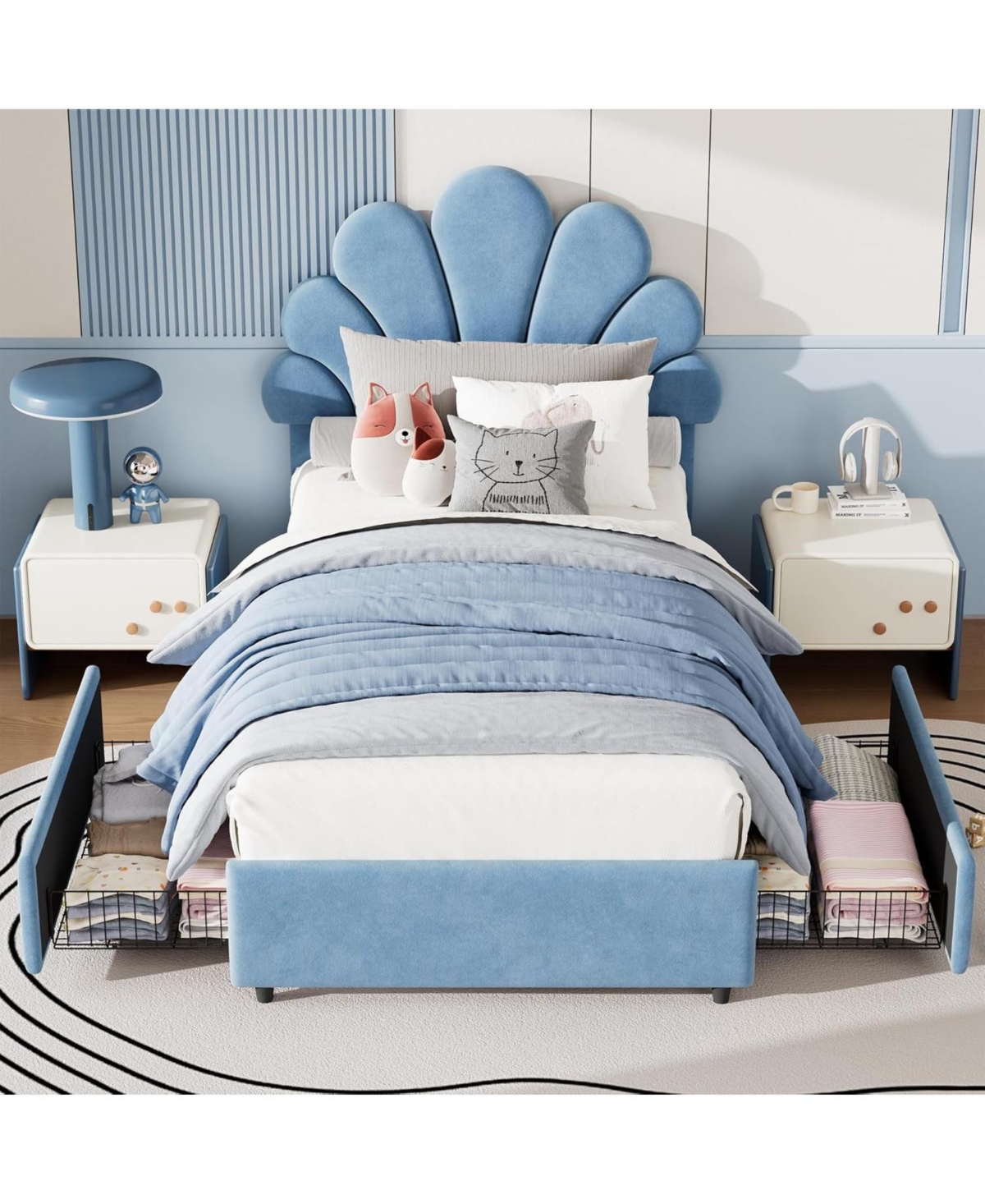 Click here for gaomon Twin Kids Bed Frame with Storage Drawers  V... prices