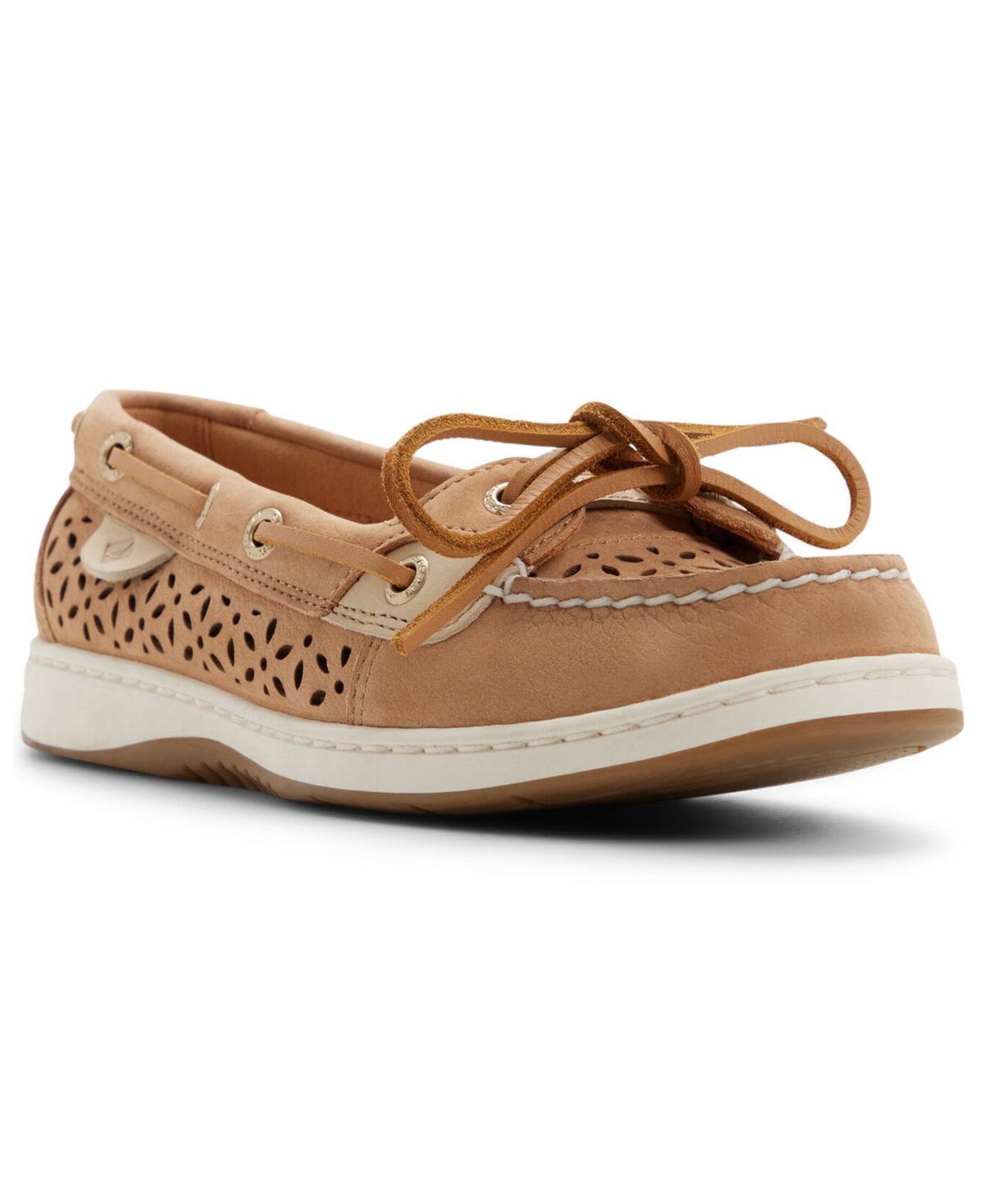Click here for Sperry Womens Angelfish Round Toe Boat Shoes - Tan prices