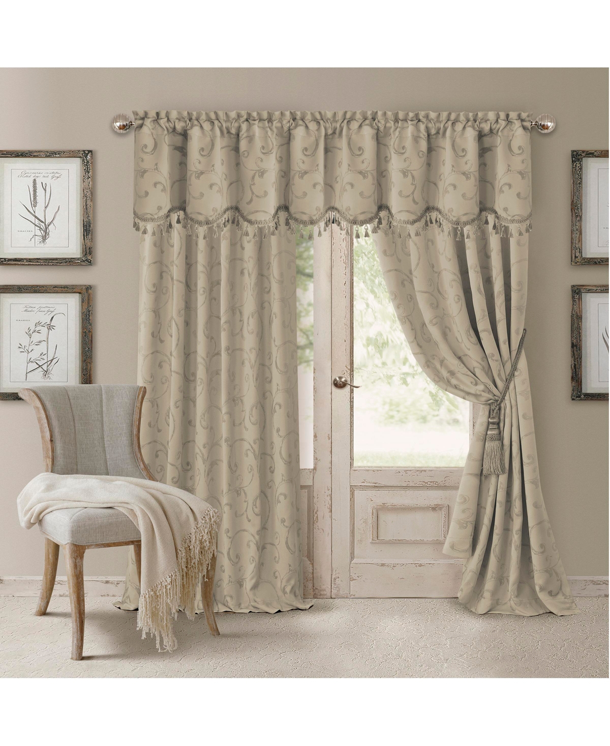 Click here for Elrene Home Fashions Mia Jacquard Scroll Blackout... prices