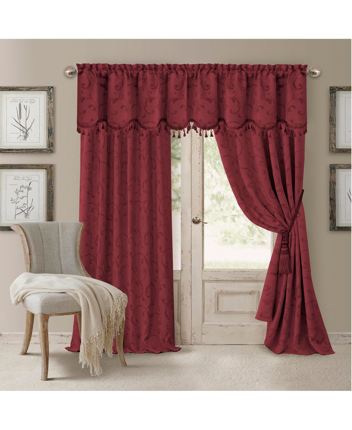 Click here for Elrene Home Fashions Mia Jacquard Scroll Blackout... prices