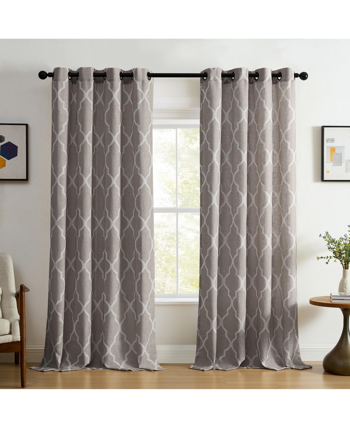 Click here for Elrene Home Fashions Medalia Geometric Window Curt... prices