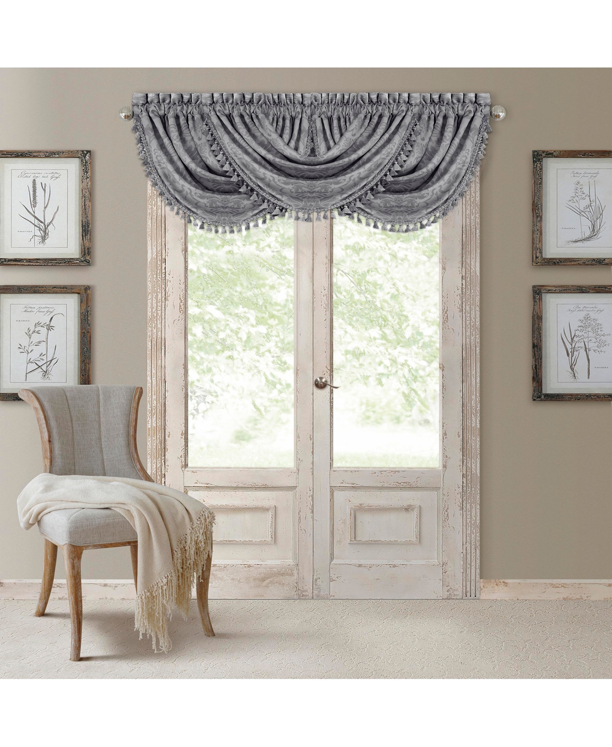 Click here for Elrene Home Fashions Antonia Damask Print Waterfal... prices