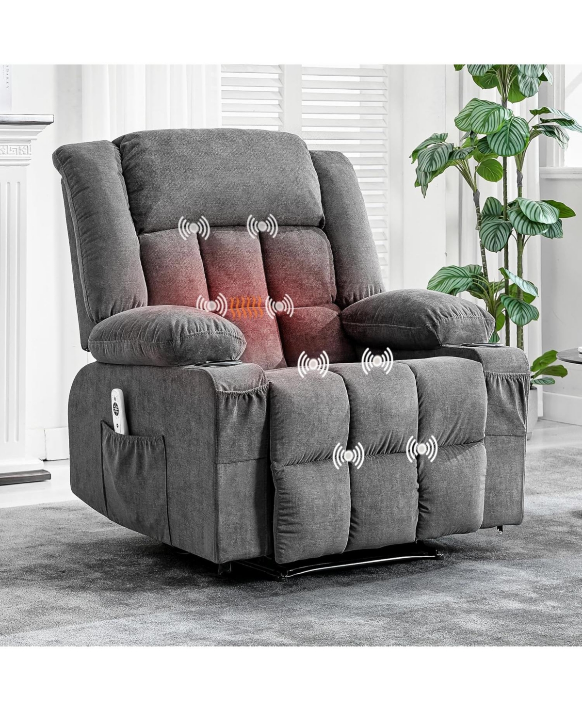 Click here for gaomon Large Single Recliner Chair with Heat & Mas... prices