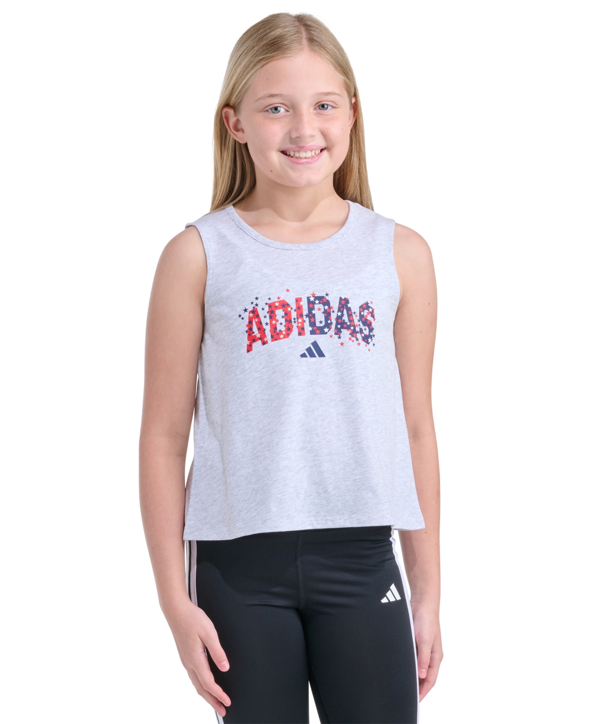 Click here for adidas Girls 8-16 Sleeveless Tank Top - Grey prices
