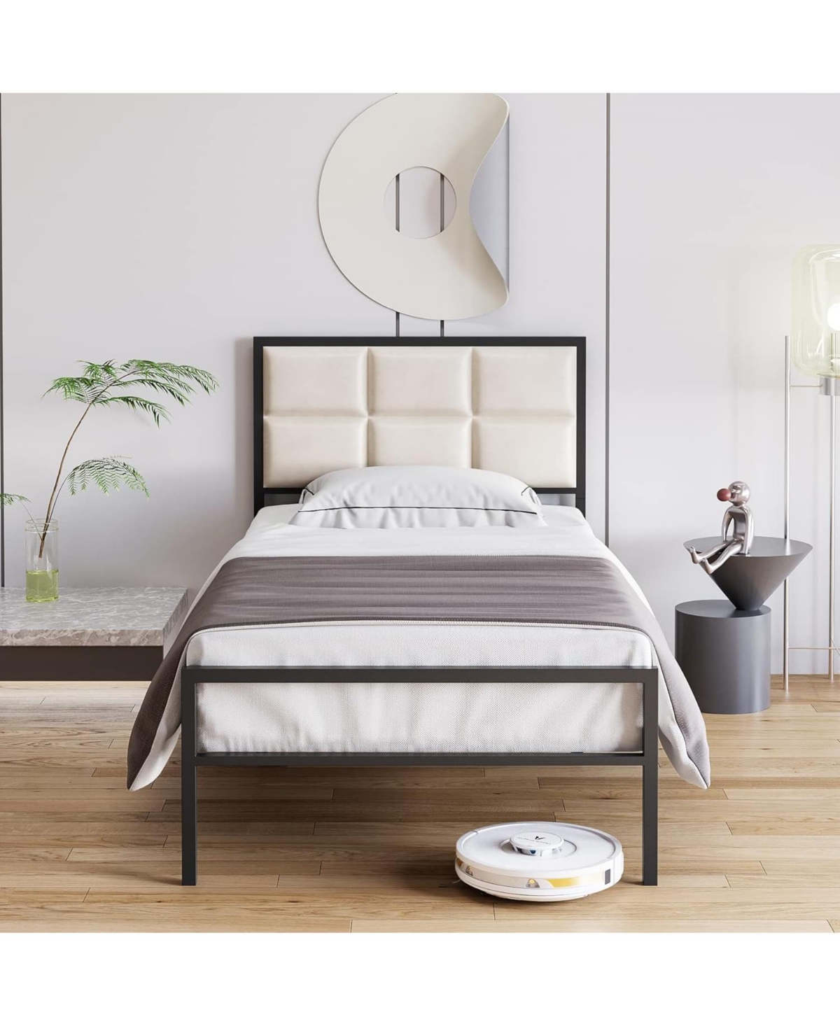 Click here for Gaomon Bed Frame  Faux Leather Platform Bed Frame... prices