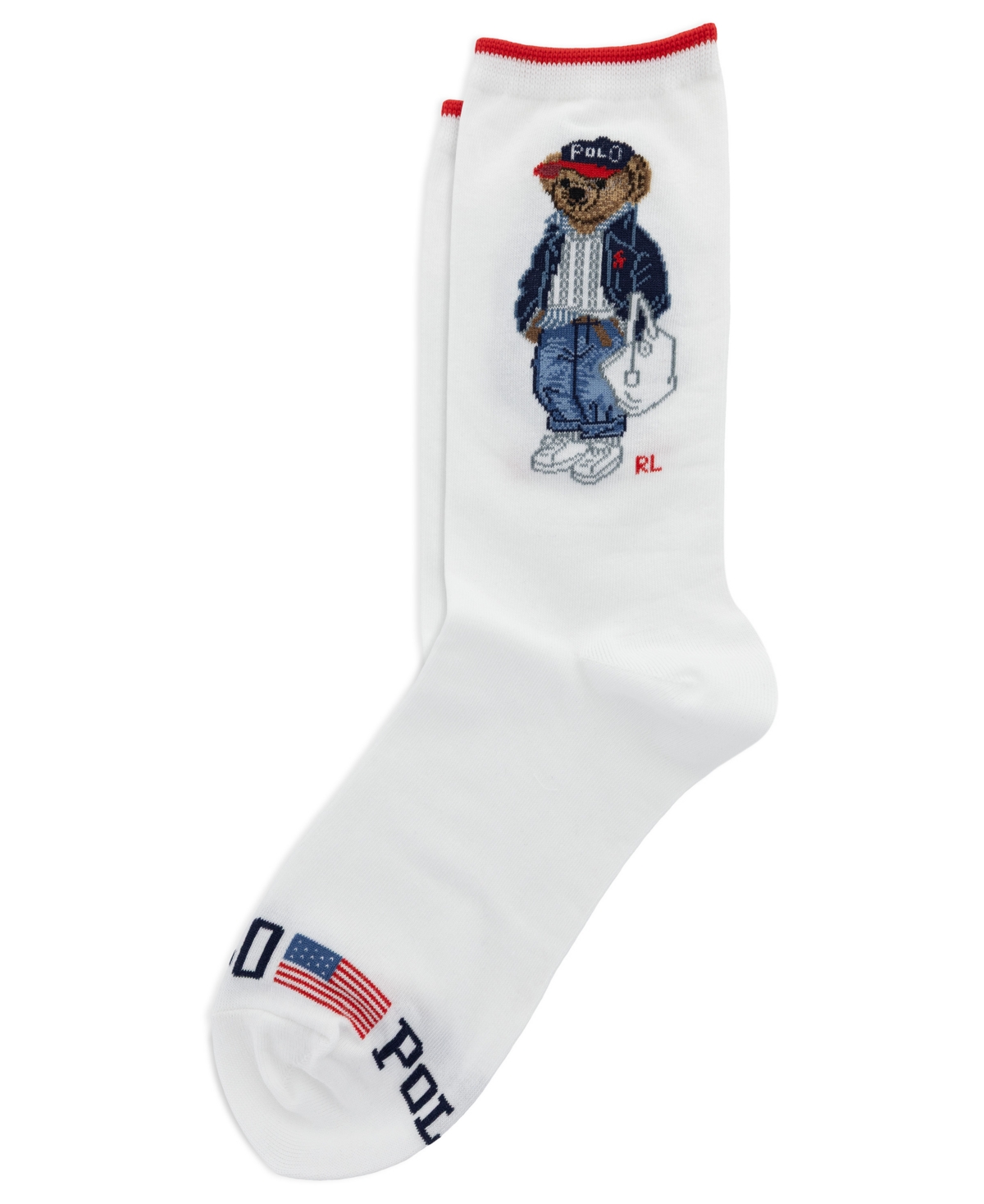 Click here for Polo Ralph Lauren Womens Spring Bear Motif Socks -... prices
