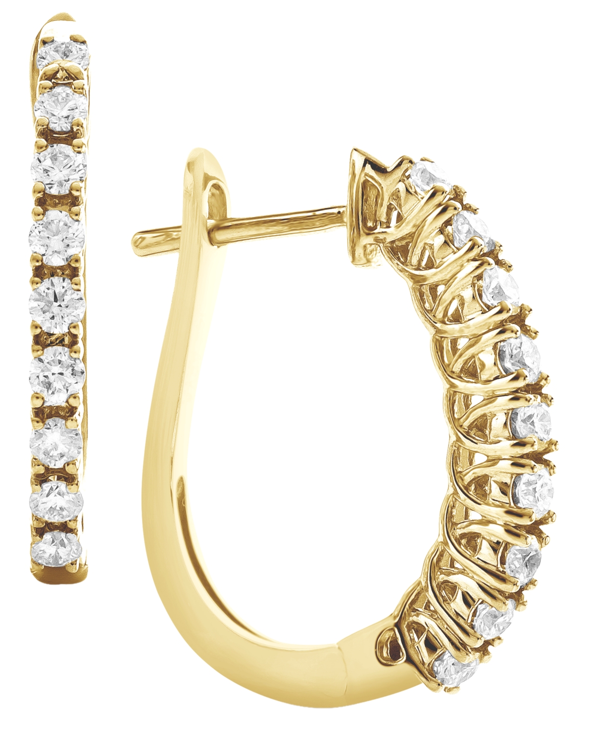 Click here for Macys Diamond Hoop Earrings (1/2 ct. t.w.) in 14k... prices