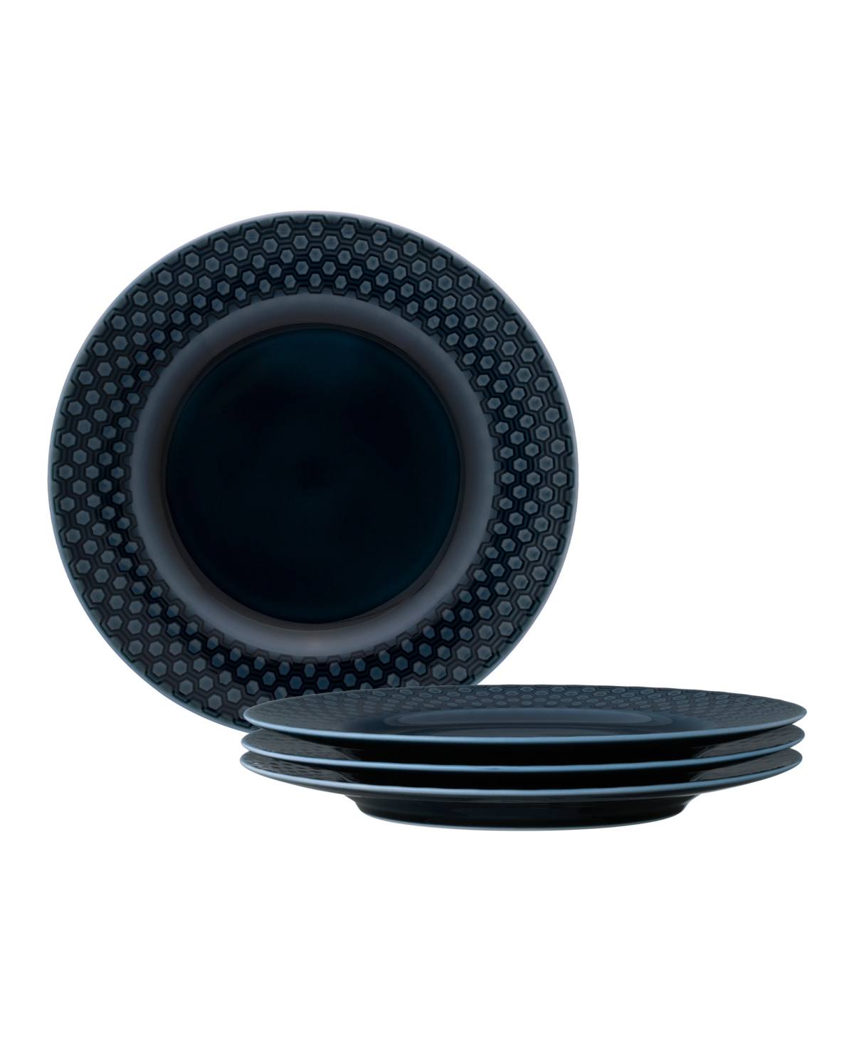 Click here for Noritake Kikko Salad Plates  Set of 4 - Dark Blue prices