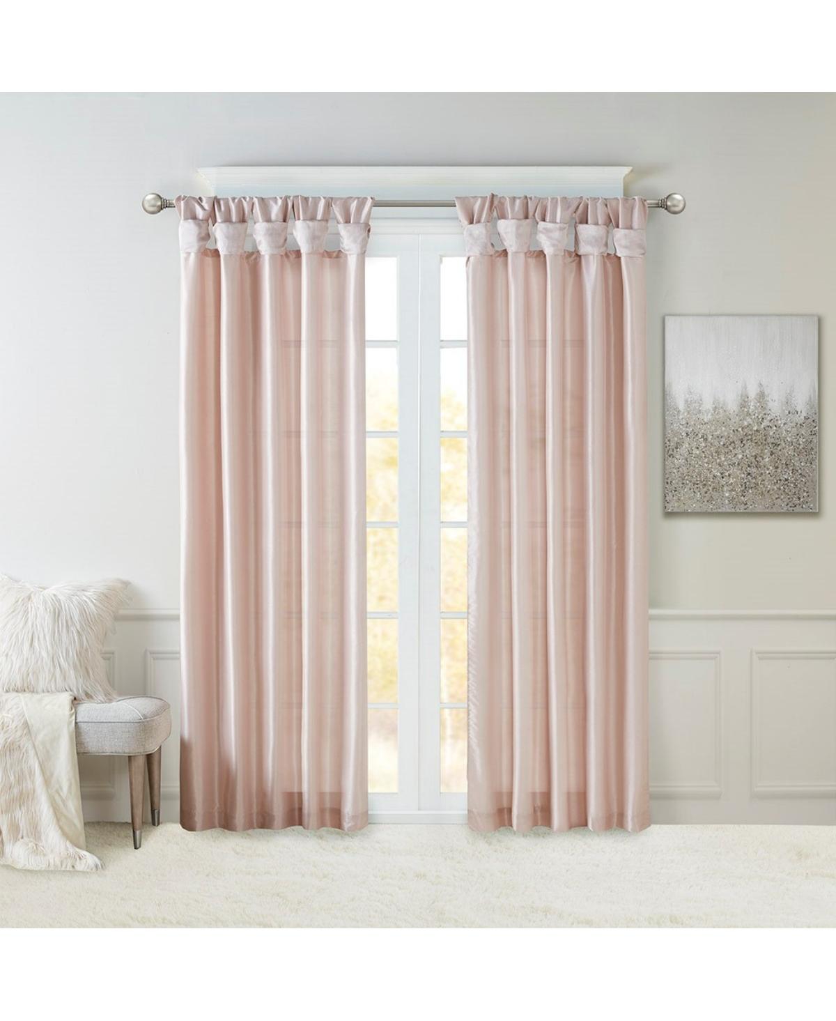 Click here for Laoties Twist Tab Faux Silk Window Curtain Panel... prices
