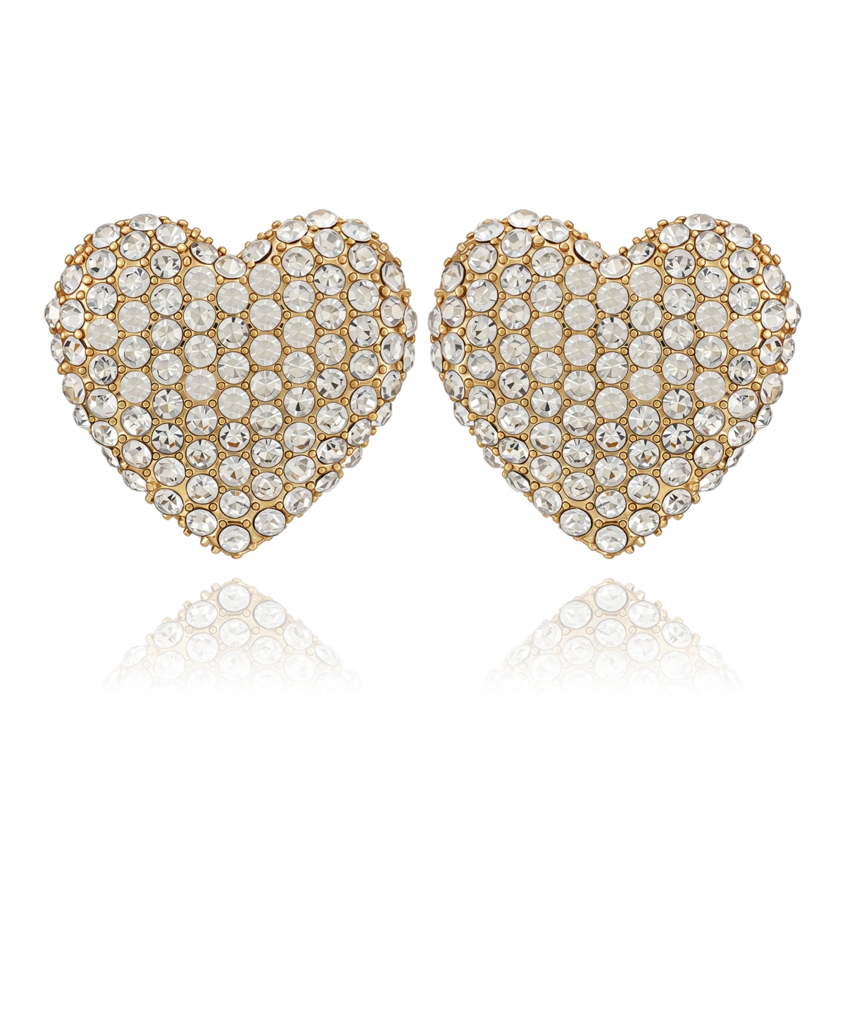 Click here for Guess Glass Stone Heart Stud Earrings - Gold Tone prices
