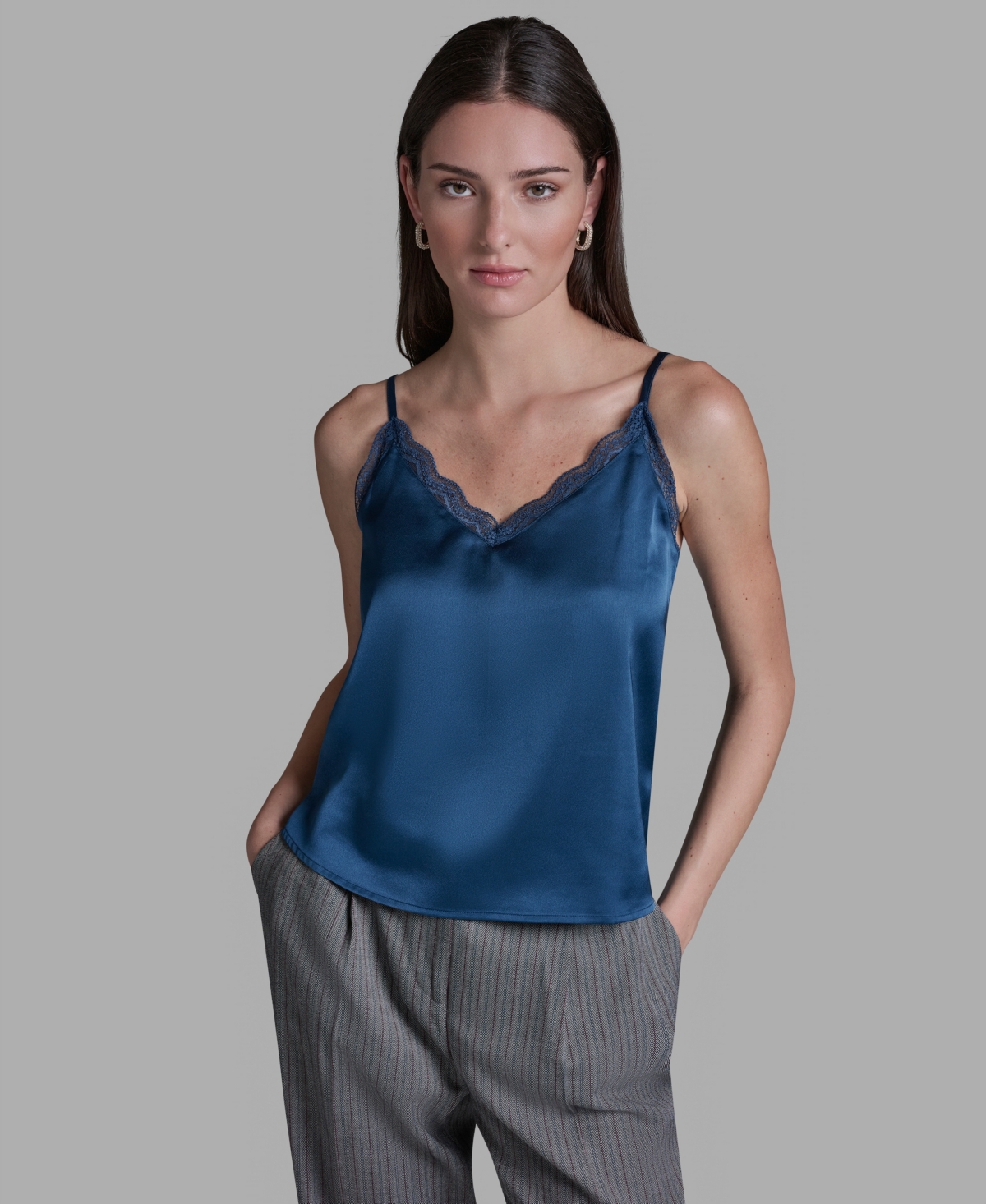 Click here for Bcbg Womens Lace Sleeveless V-Neck Cami Blouse - I... prices