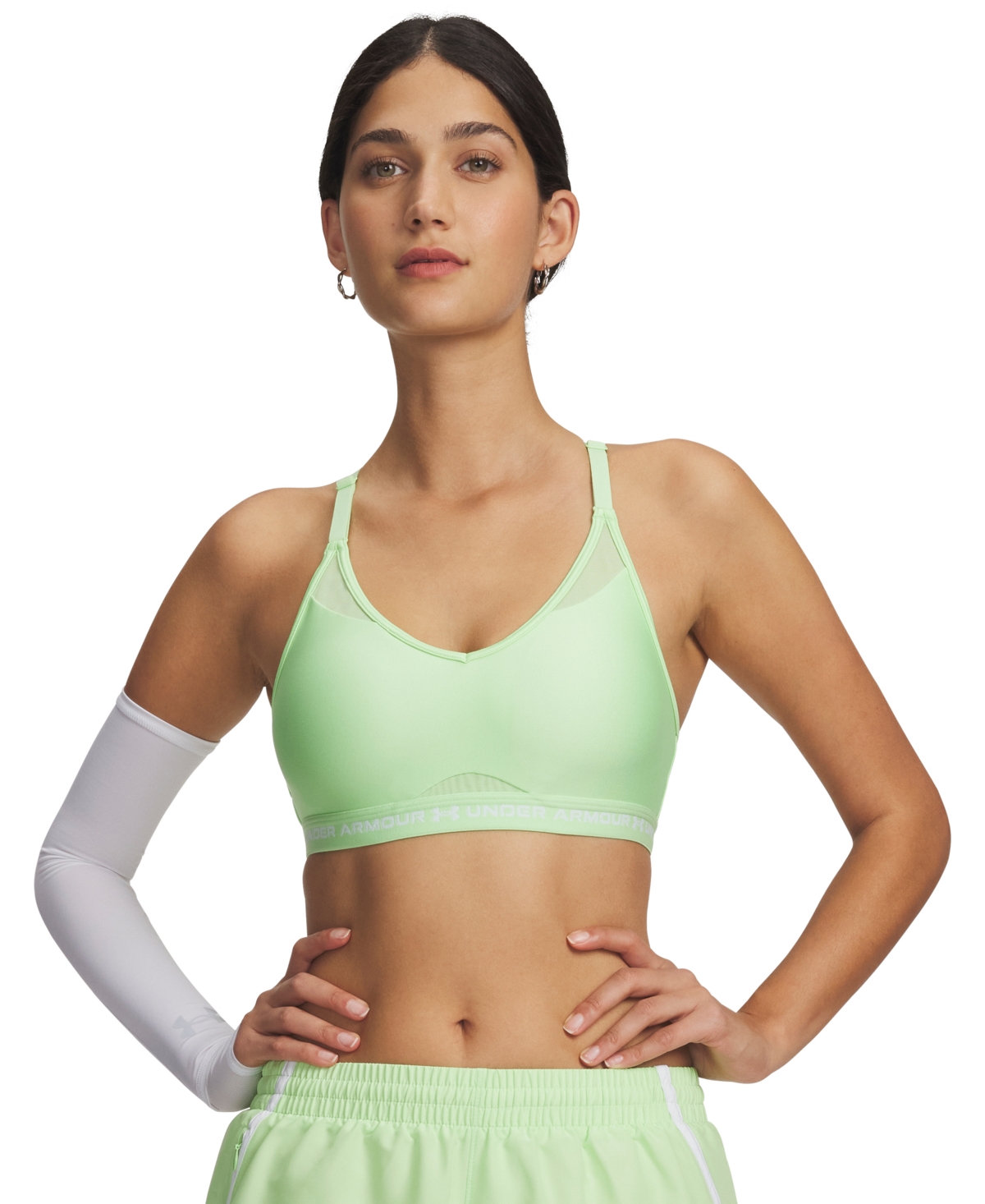 Click here for Under Armour Womens Crossback Low Bra - Lumos Lime... prices