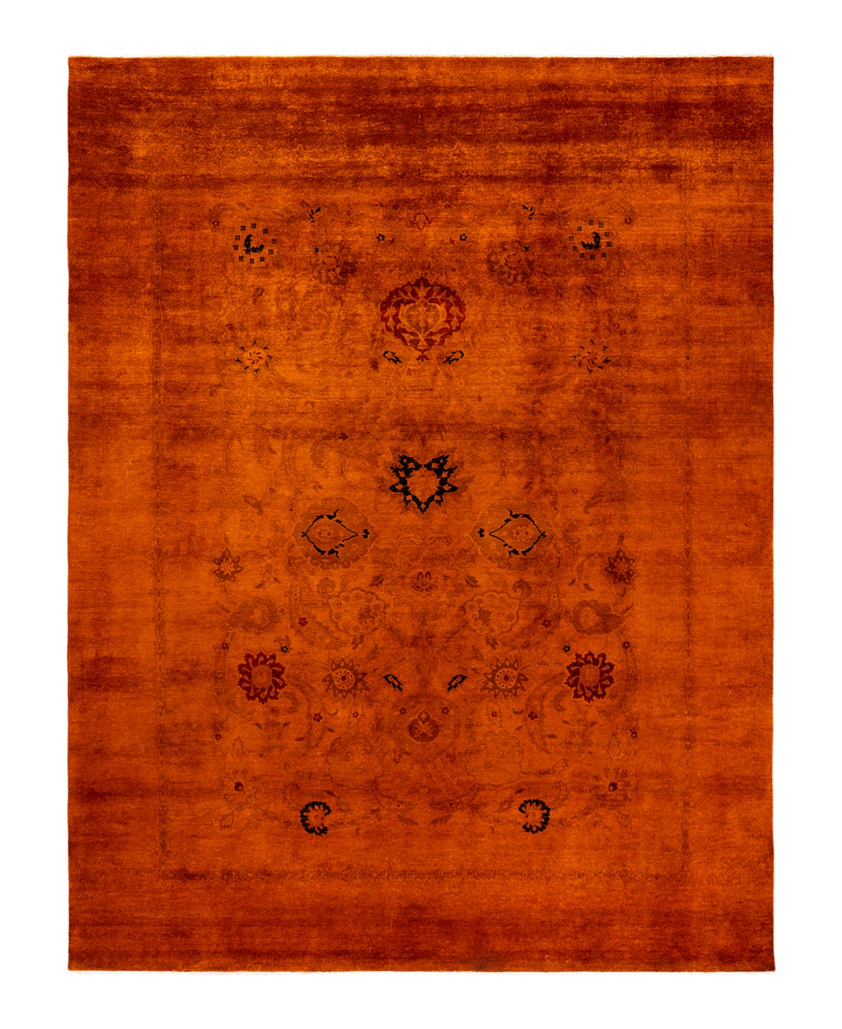 Adorn Hand Woven Rugs Fine Vibrance M1322 9 0 x 12 2 Area Rug - Orange