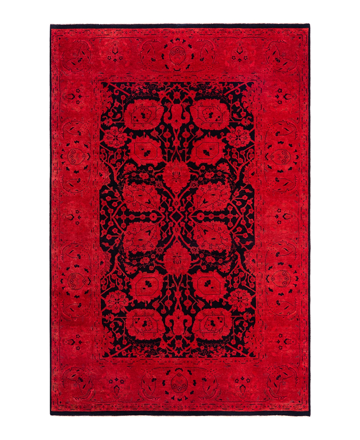 Adorn Hand Woven Rugs Fine Vibrance M1387 6 1 x 9 2 Area Rug - Pink