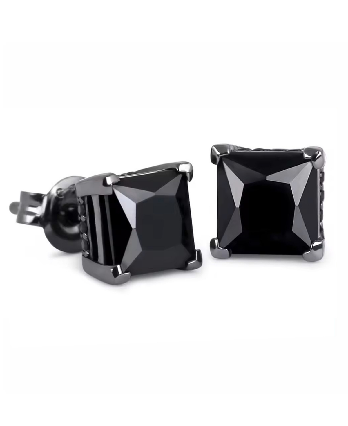 Click here for Rhona Sutton Mens Apex Square Black Stud Earrings... prices
