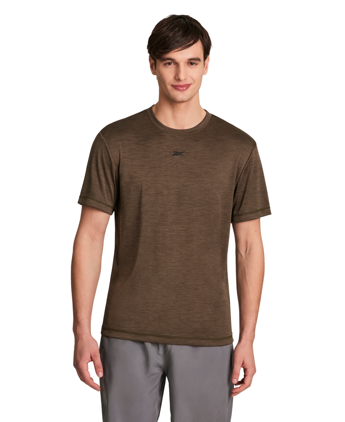 Click here for Reebok Mens Tech Regular-Fit Logo T-Shirt - Brown... prices