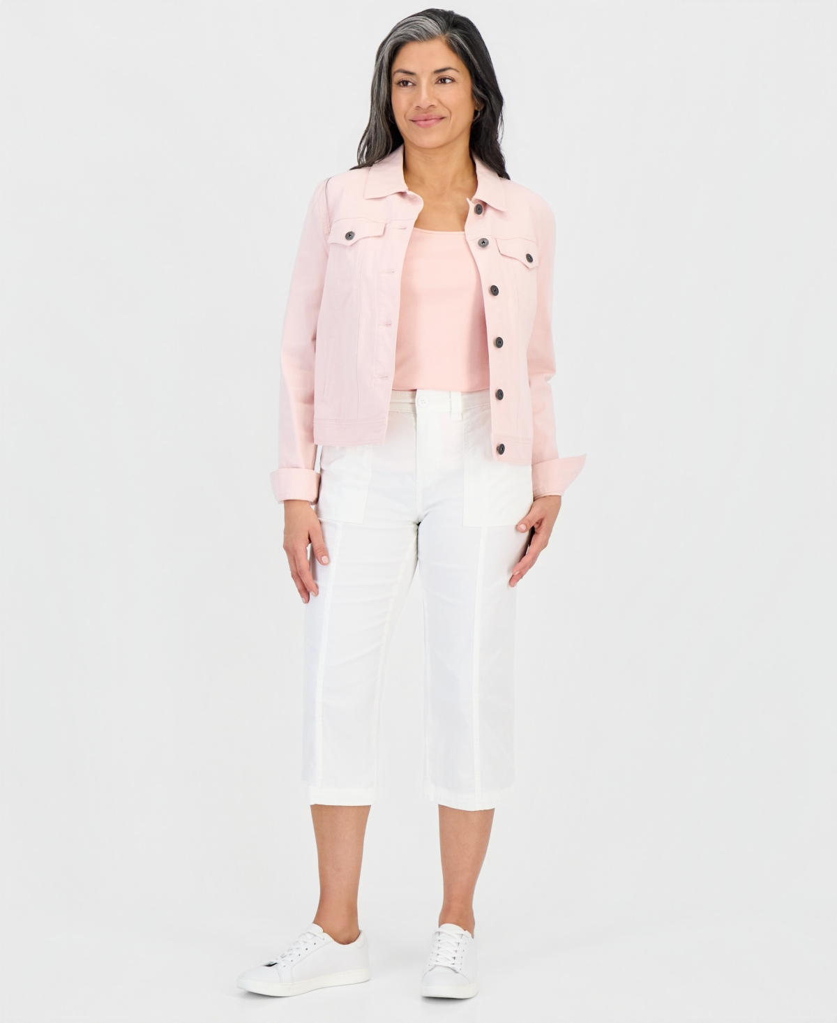 Click here for Style & Co Petite Seam-Detail Utility Capri Pants... prices