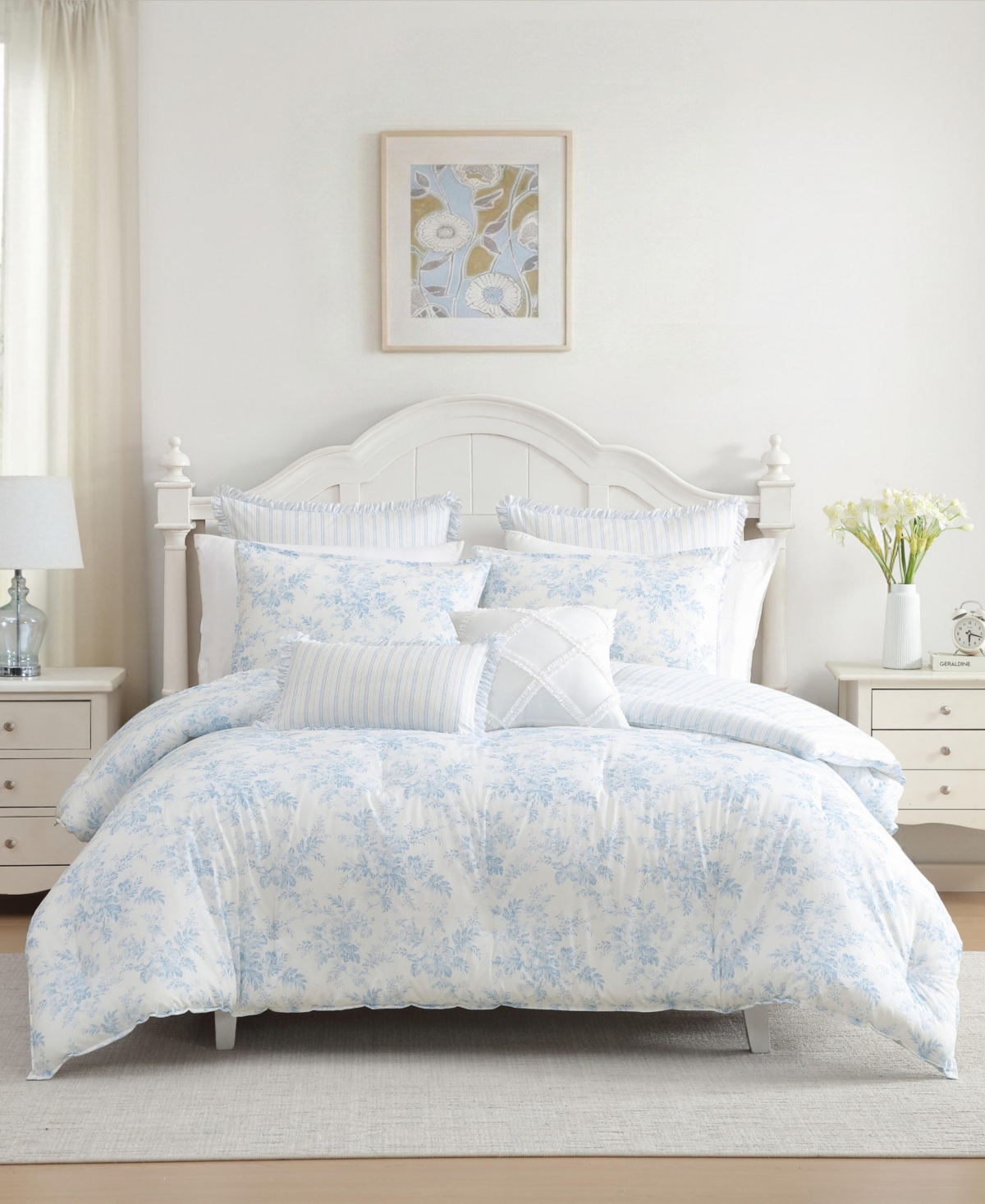 Click here for Laura Ashley Annalise Floral Reversible 5-Pc. Comf... prices