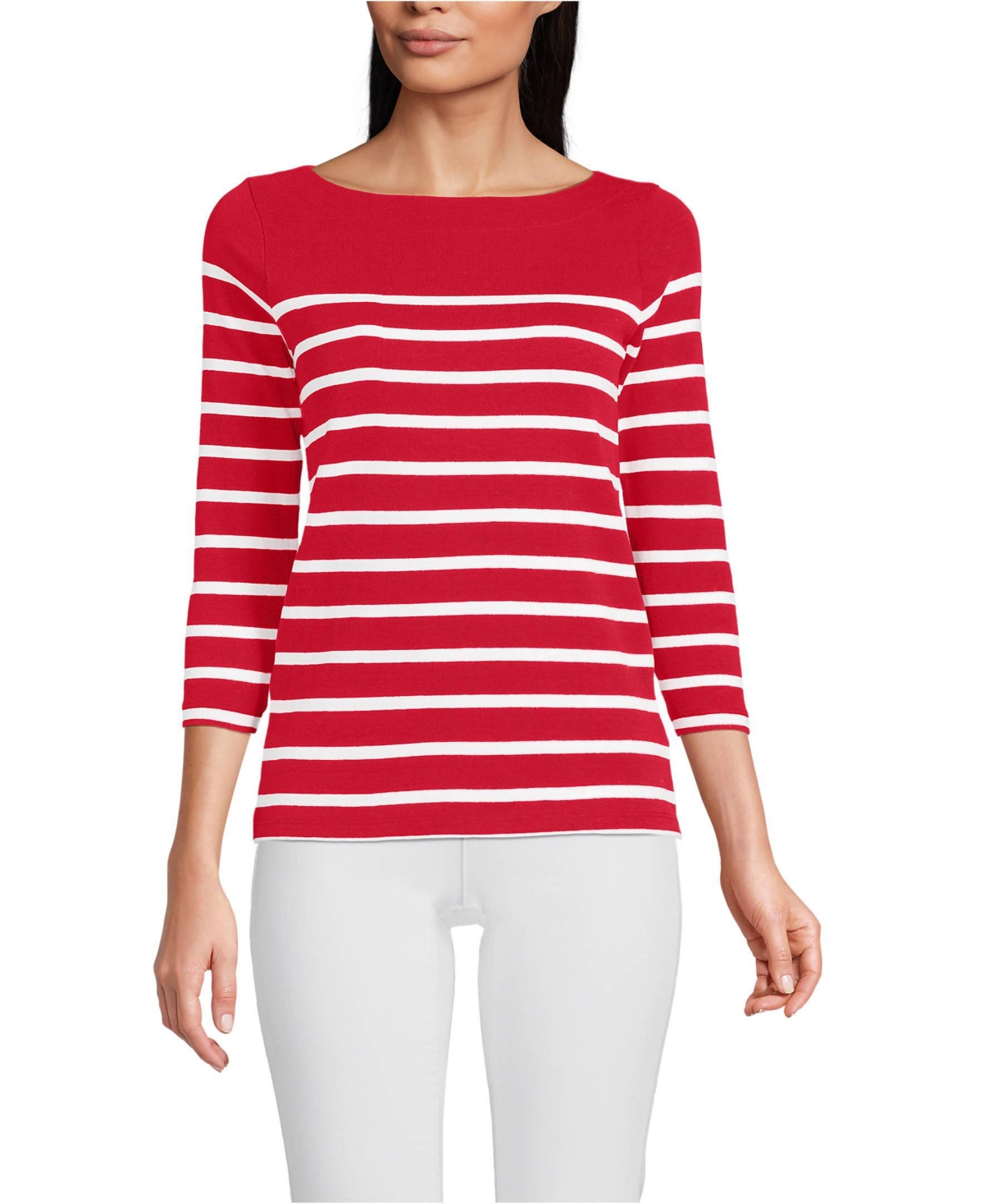 Click here for Lands End Womens Mariner Jersey Boatneck Top - Com... prices