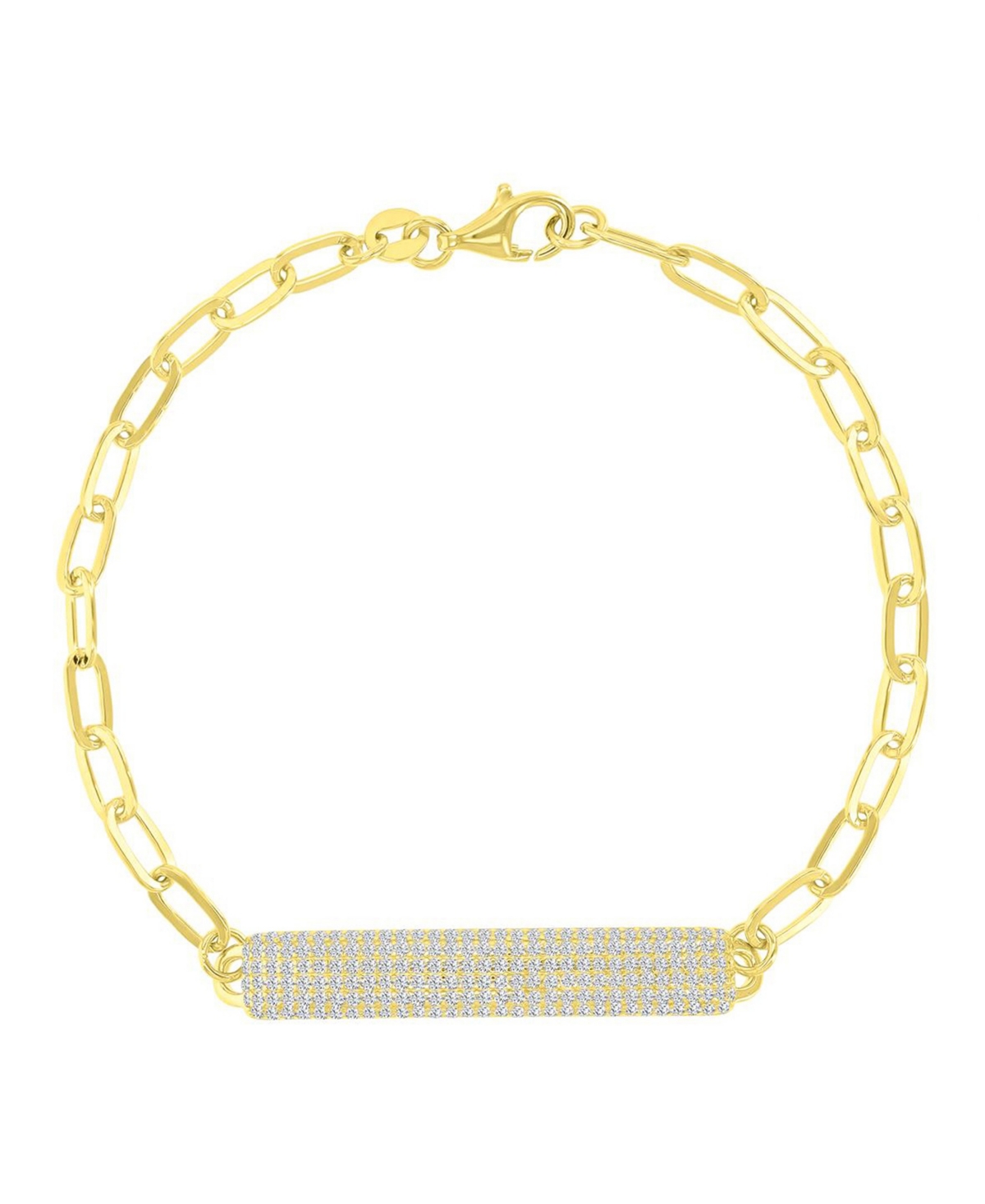 Click here for Macys Cubic Zirconia Bracelet in 14k Yellow Gold O... prices