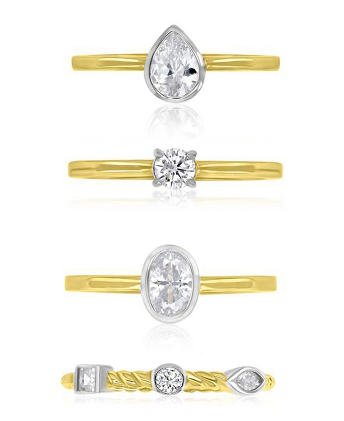 Click here for Macys 4-Pc. Polished Cubic Zirconia Quadruple Ring... prices