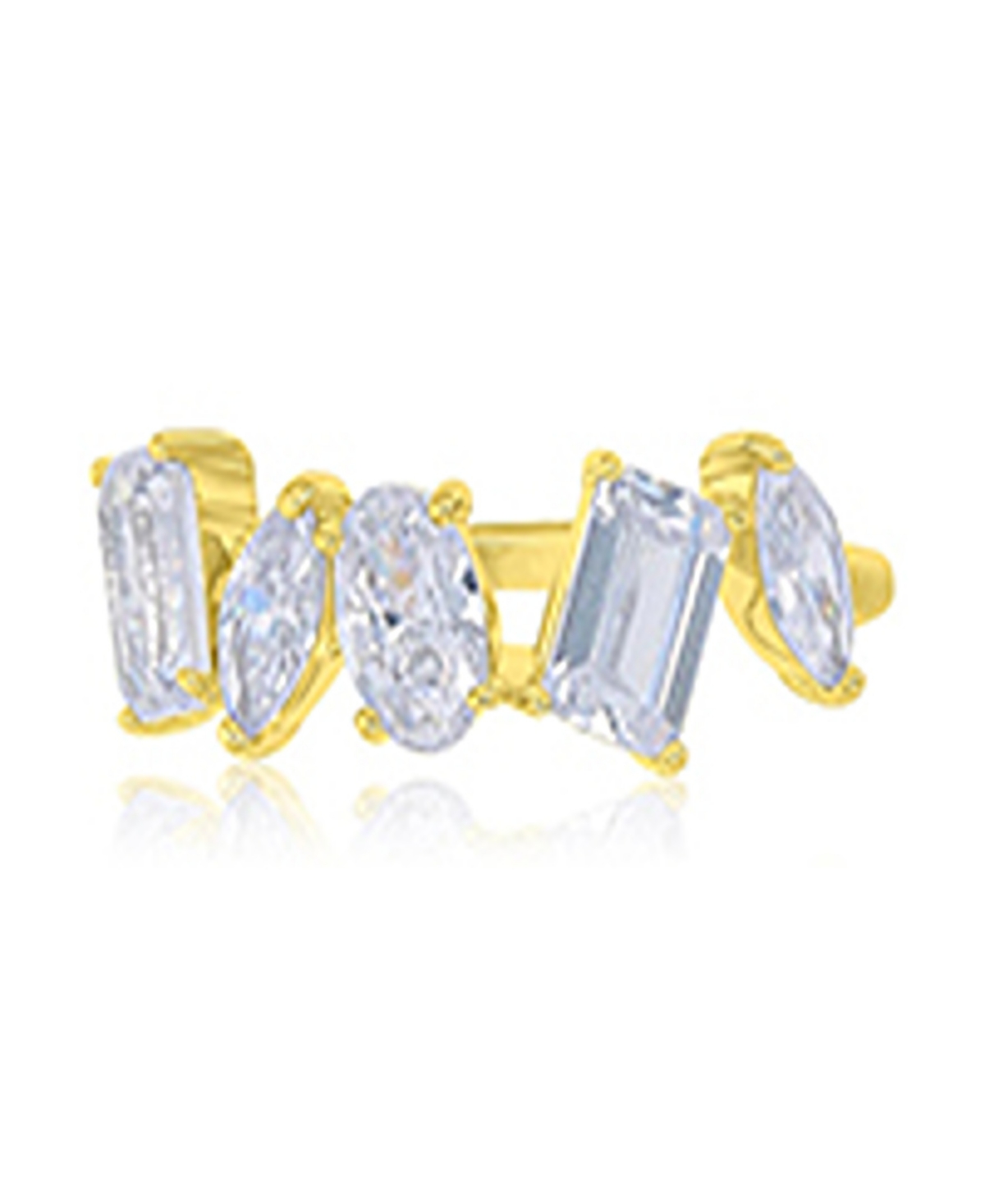 Click here for Macys Multi-Shaped Cubic Zirconia Ring in 14k Yell... prices