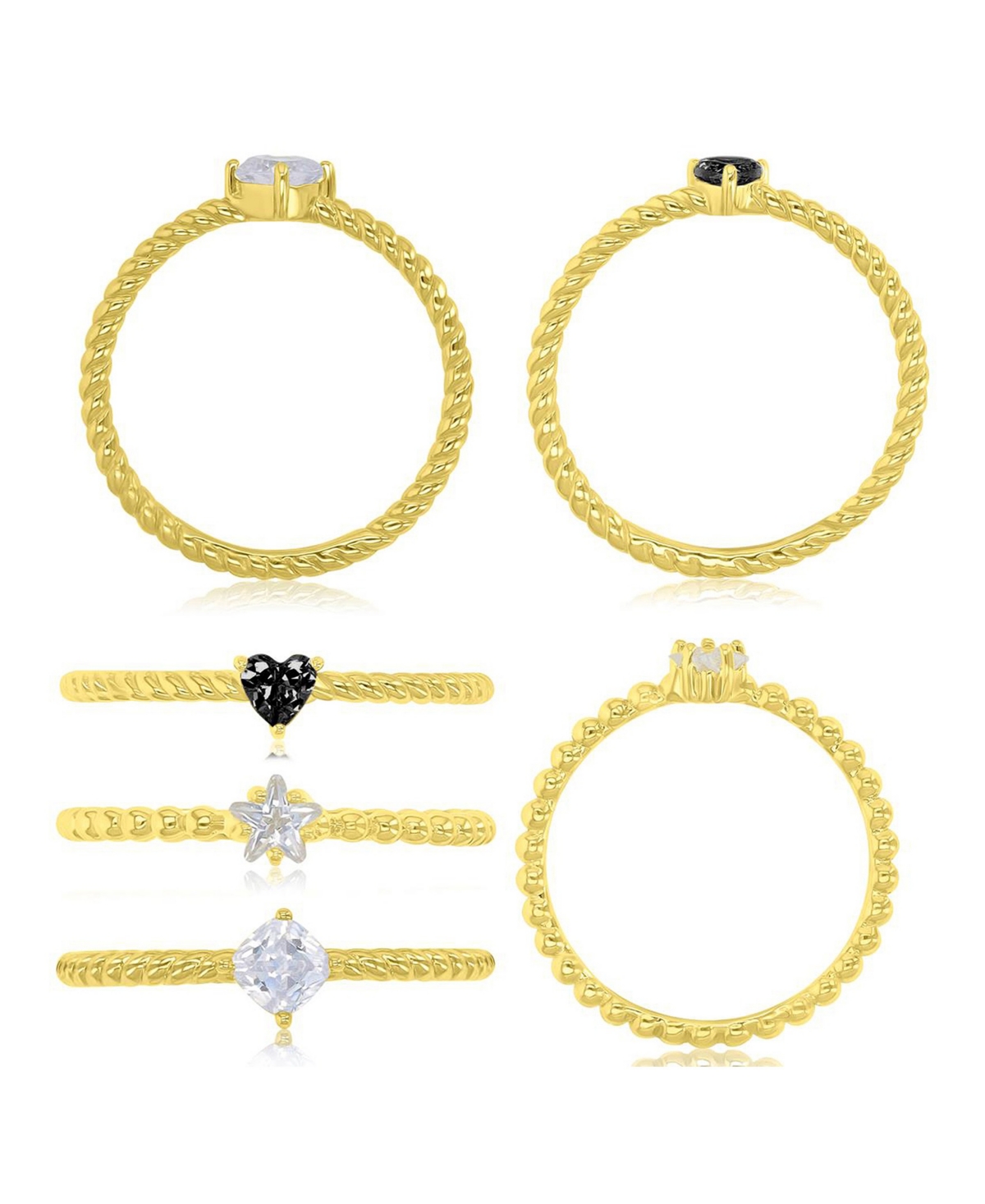 Click here for Macys Black Cubic Zirconia Heart  Flower & Cushion... prices