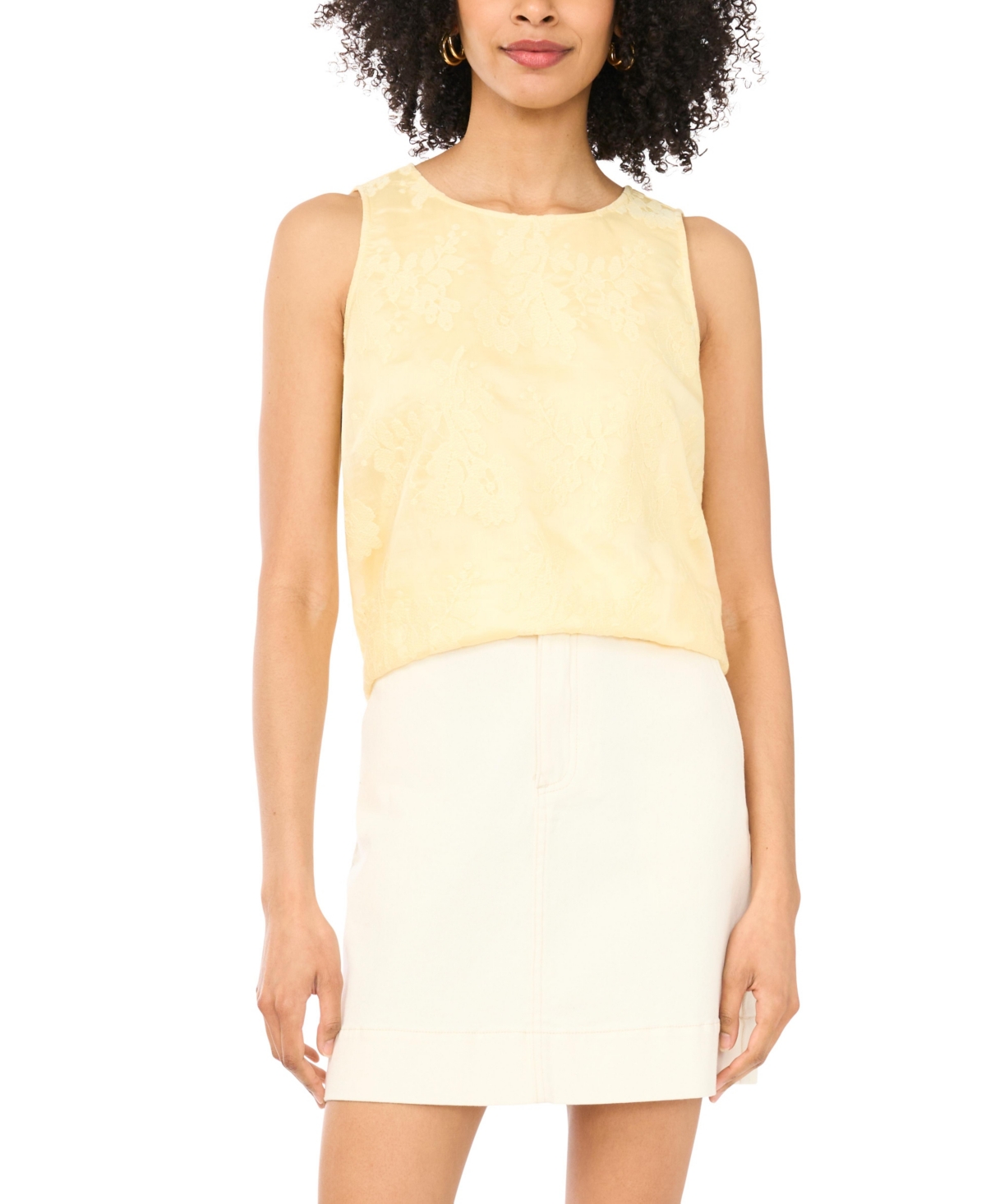 Click here for Vince Camuto Womens Sleeveless Tank Top - Lemon Cr... prices