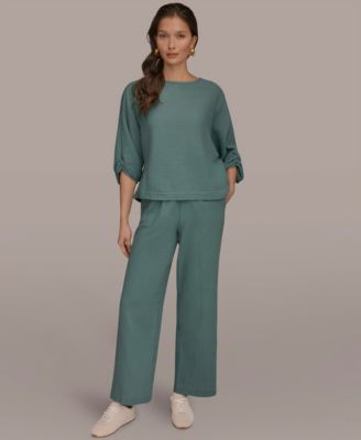 Click here for Donna Karan Weekend Womens Boat Neck Blouse Mid Ri... prices