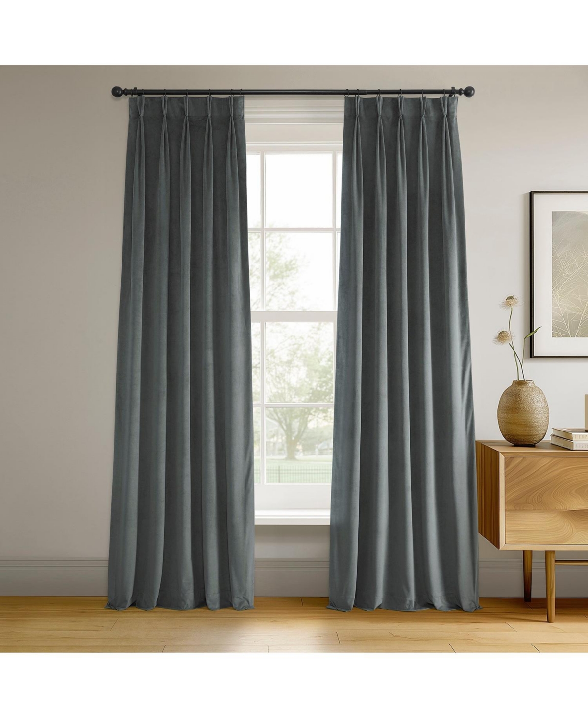 Click here for Half Price Drapes French Pleat Signature Velvet Bl... prices