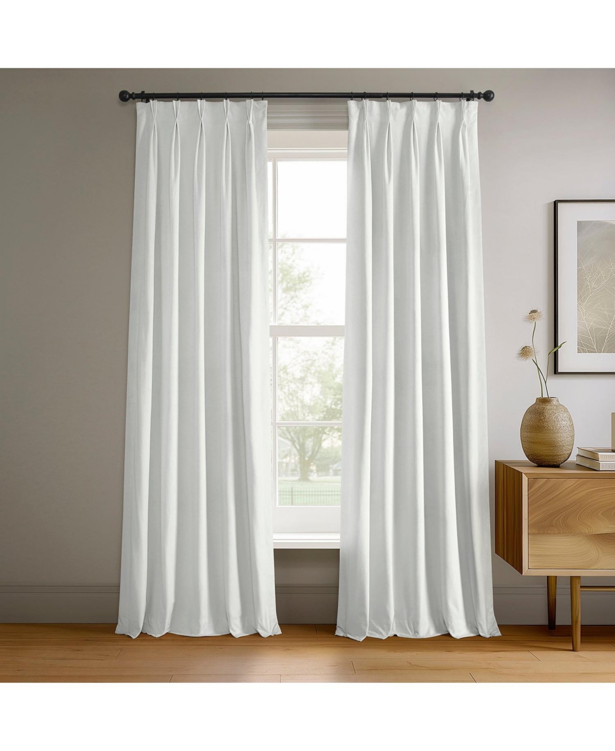 Click here for Half Price Drapes French Pleat Signature Velvet Bl... prices