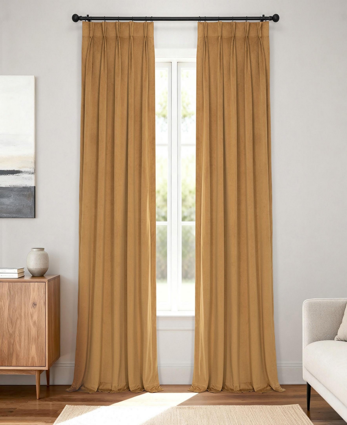 Click here for Half Price Drapes French Pleat Signature Velvet Bl... prices