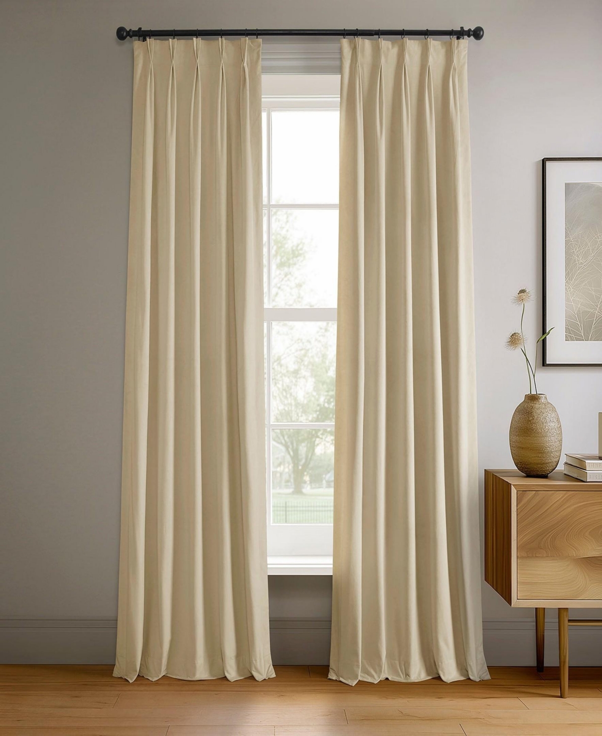 Click here for Half Price Drapes French Pleat Signature Velvet Bl... prices
