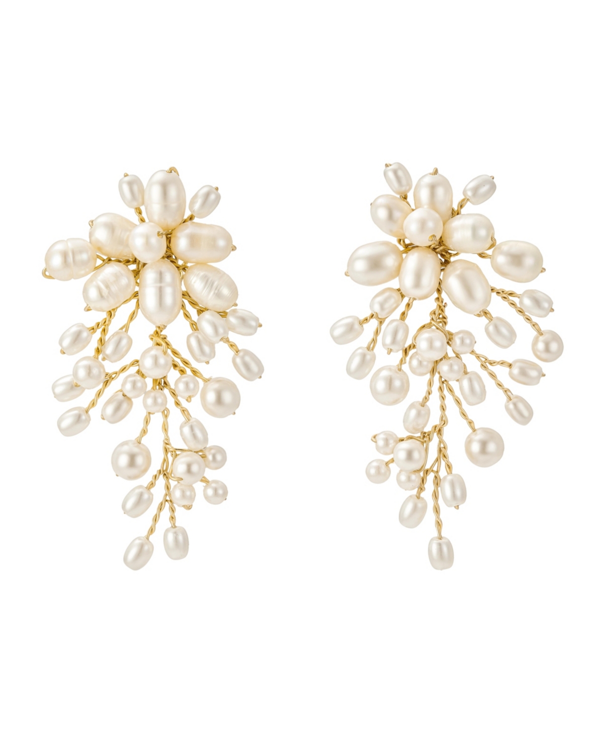 Click here for Untamed Petals Moore Freshwater Pearl Earrings - G... prices