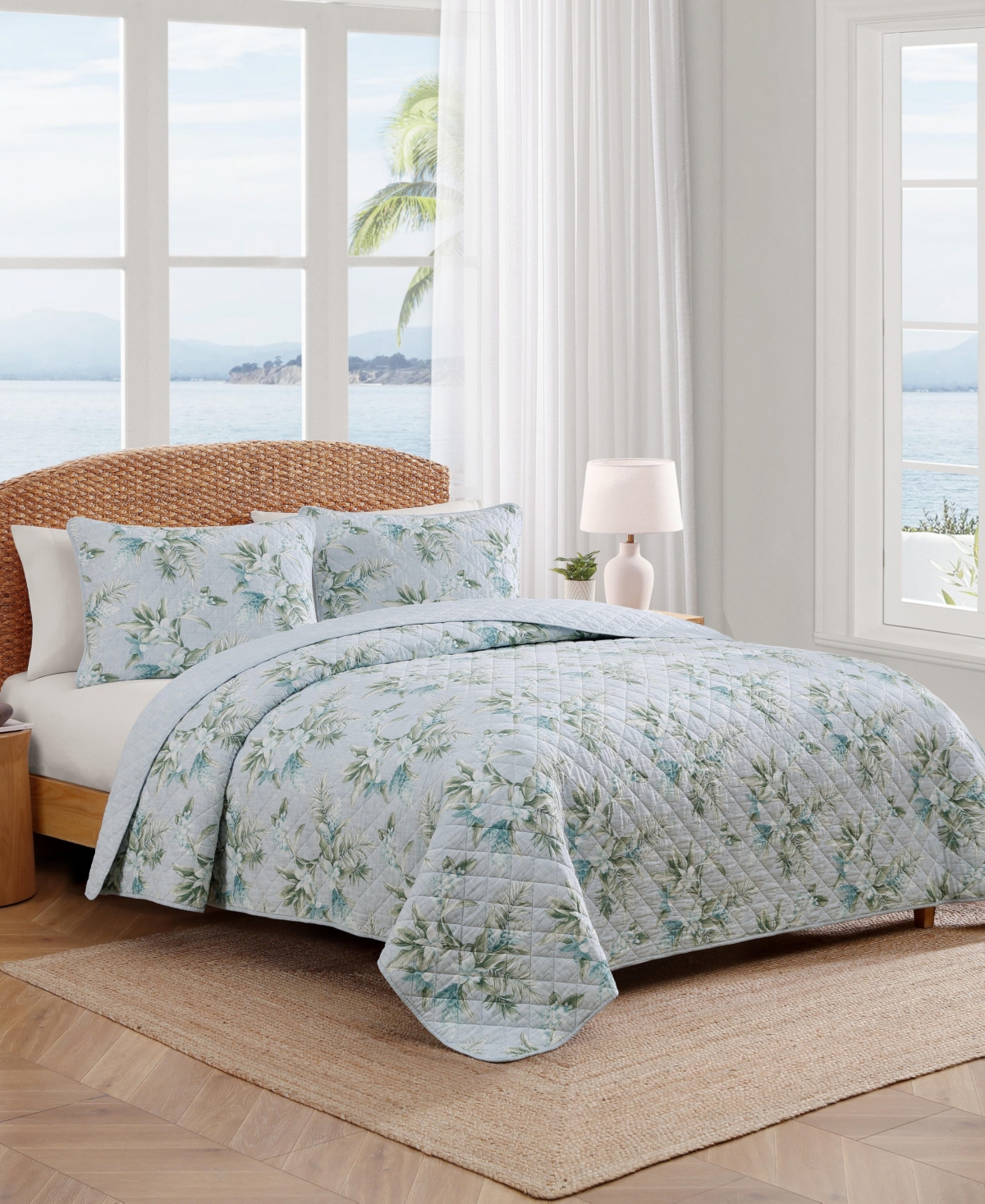 Click here for Tommy Bahama Home Floral Enchantment Cotton Revers... prices