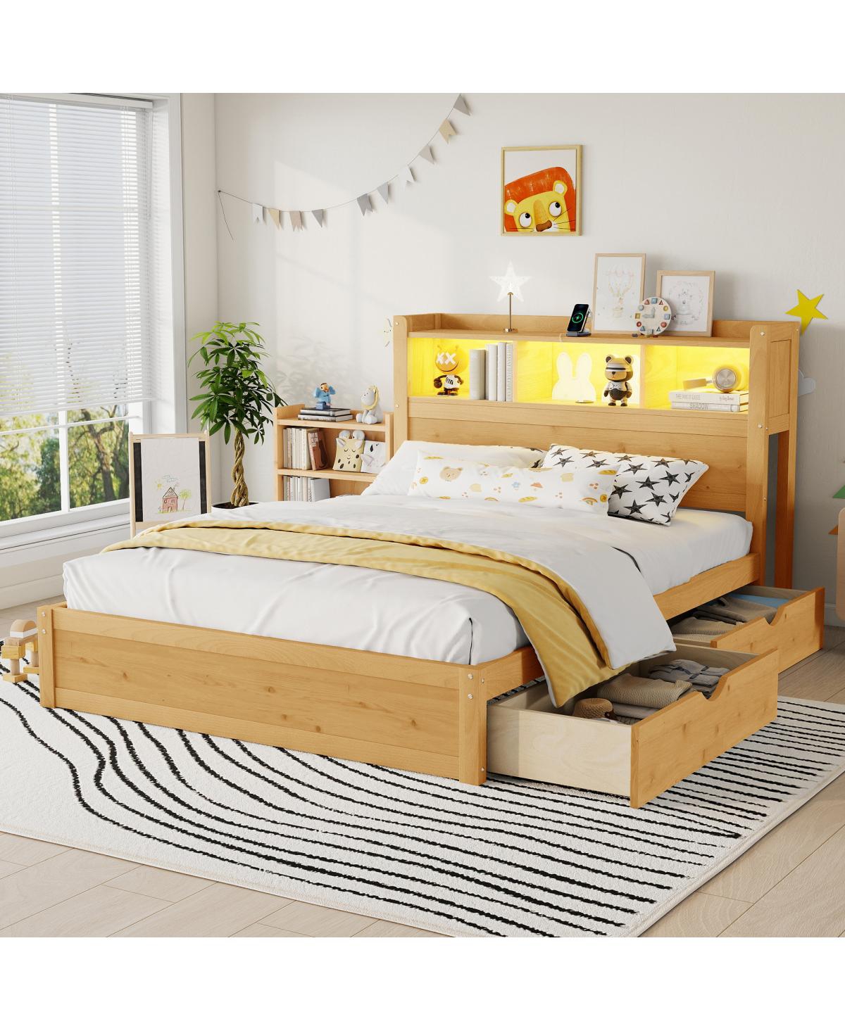 Click here for Streamdale Furniture Full Size Storage Bed with Le... prices