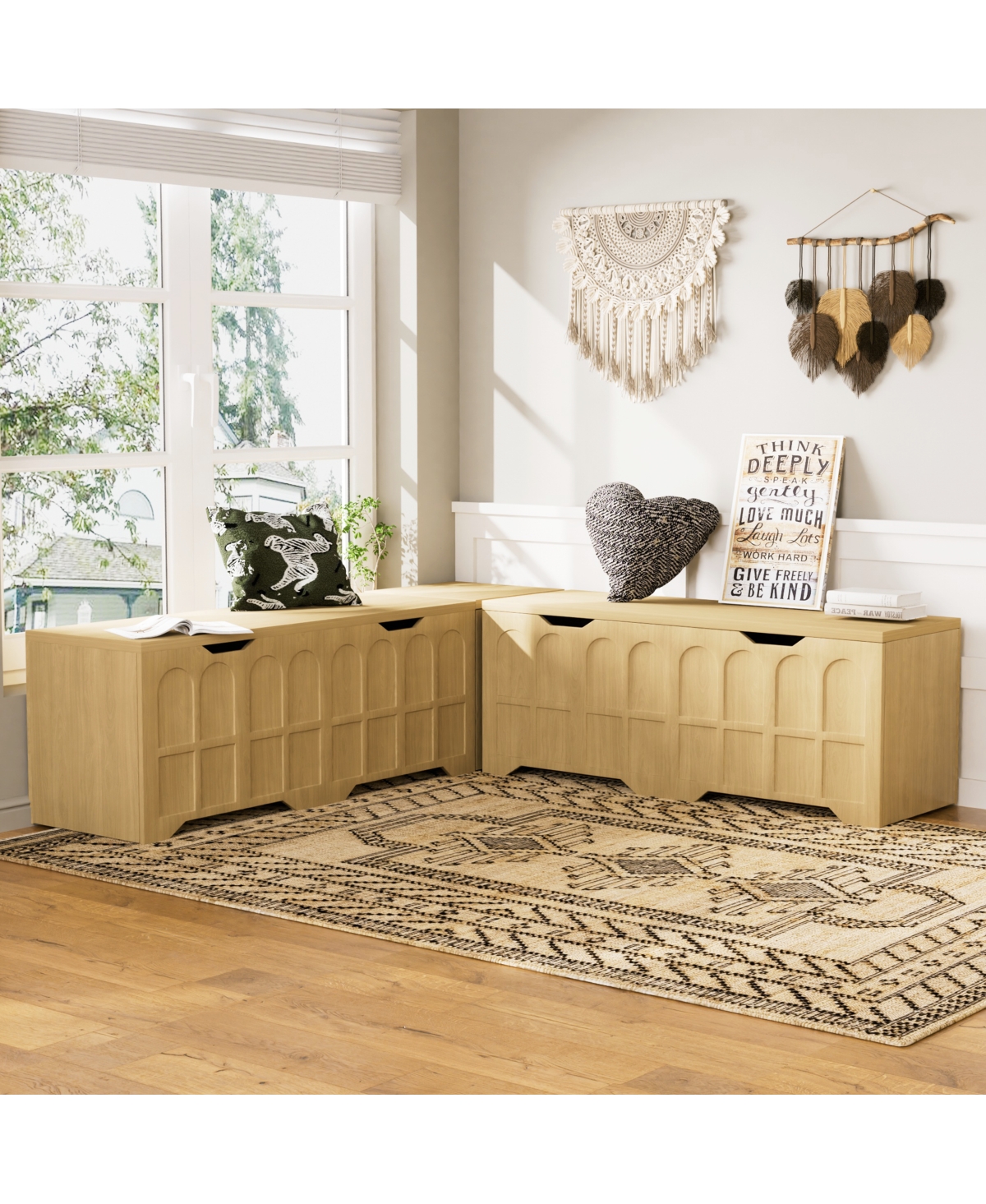 Click here for Streamdale Furniture L-Shaped Modular Storage Benc... prices