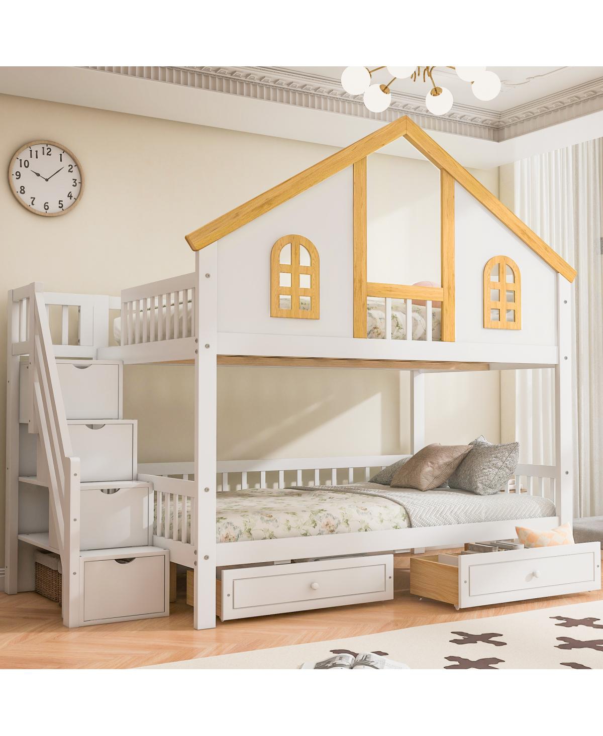 Click here for Streamdale Furniture Full Size Wooden House Roof B... prices