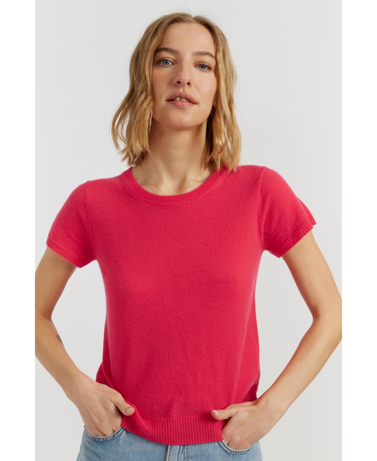 Click here for Chinti & Parker Womens Air Pure Cashmere T-Shirt -... prices