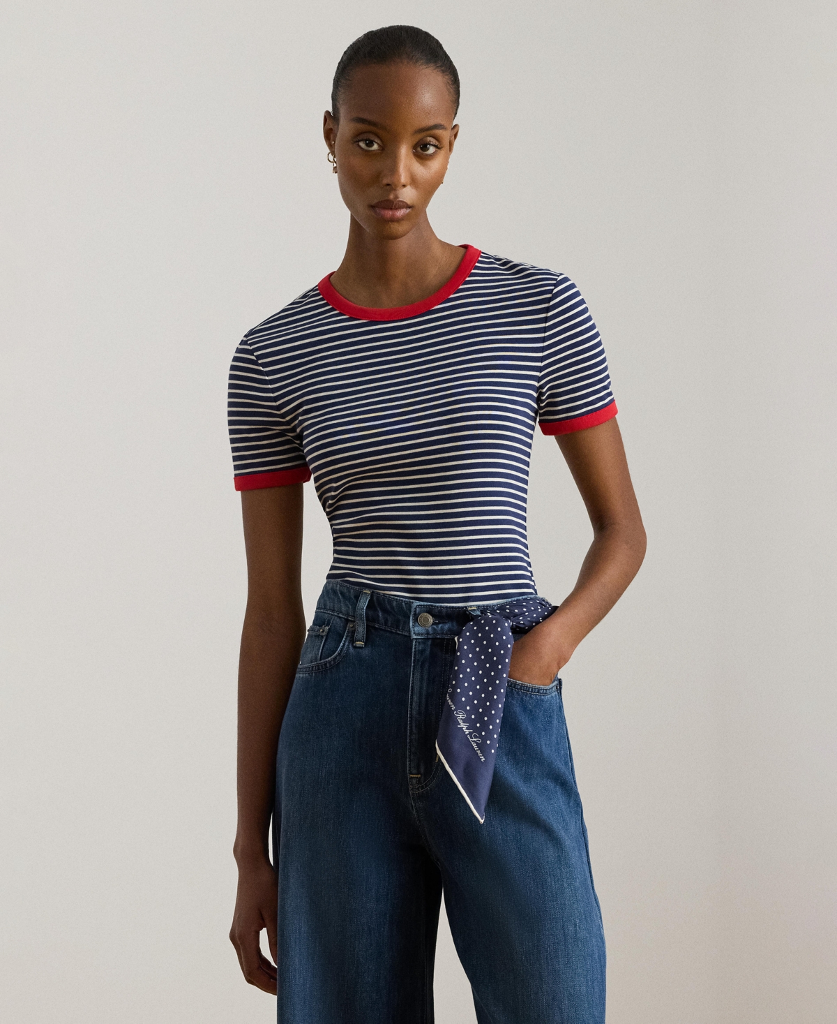 Click here for Lauren Ralph Lauren Womens Crewneck Short-Sleeve T... prices