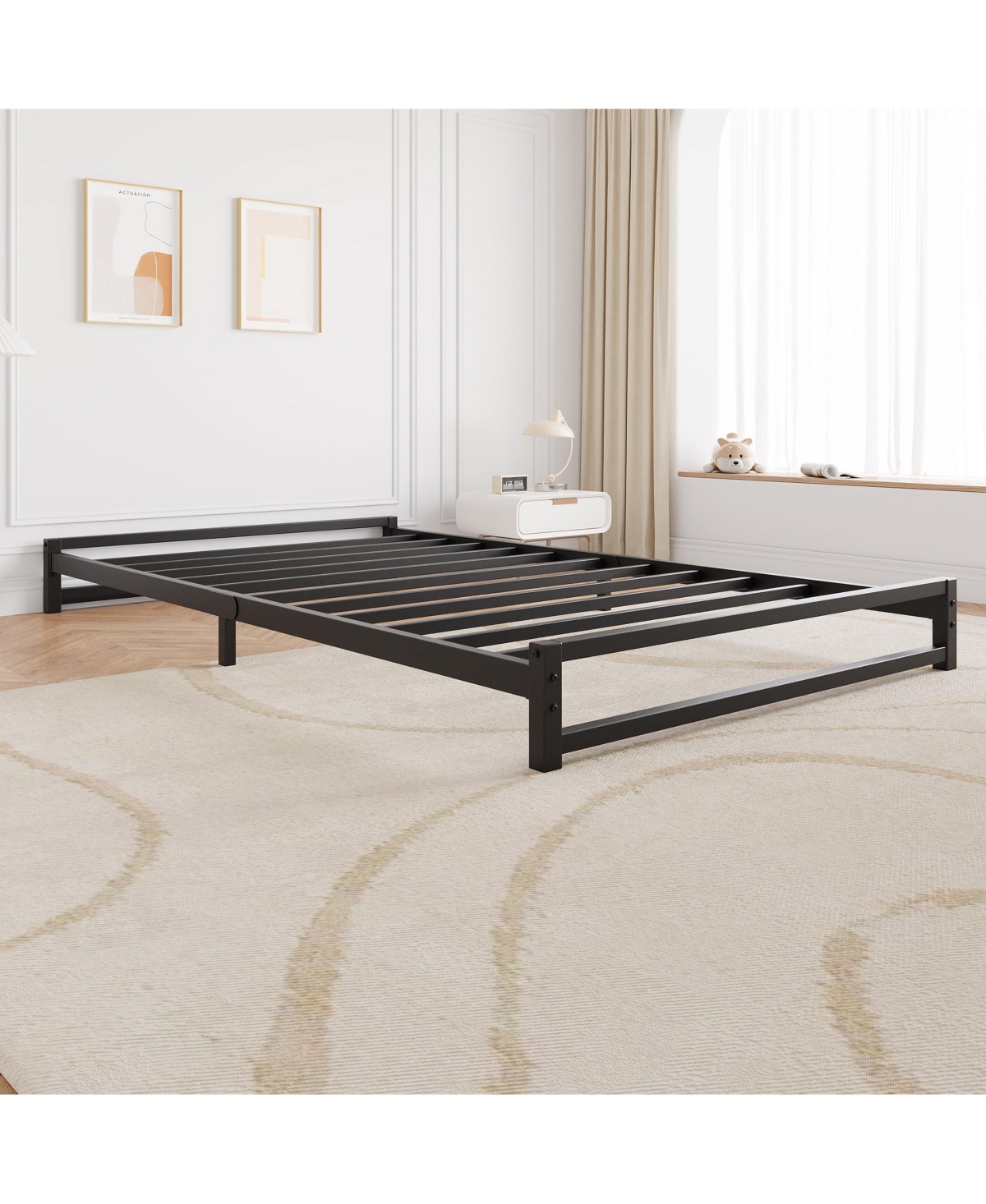 Click here for gaomon Metal Platform Bed Frame with Steel Slats S... prices
