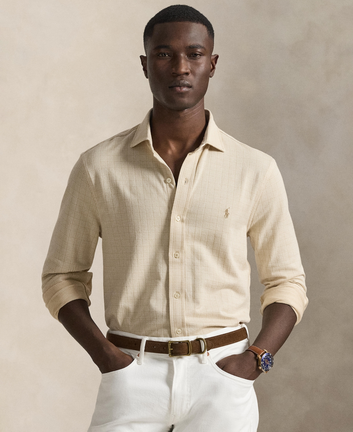 Click here for Polo Ralph Lauren Mens Glen Plaid Spread Collar Sh... prices