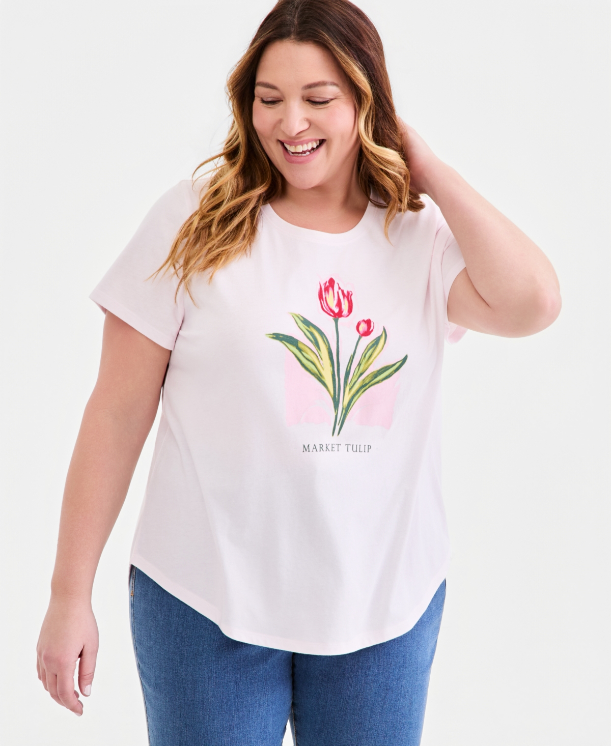 Click here for Style & Co Plus Size Perfect Short-Sleeve Open-Cre... prices