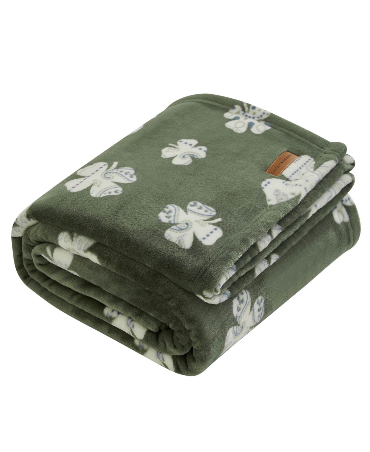 Click here for Lucky Brand Clovers Plush Throw  50 x 70 - Clover... prices