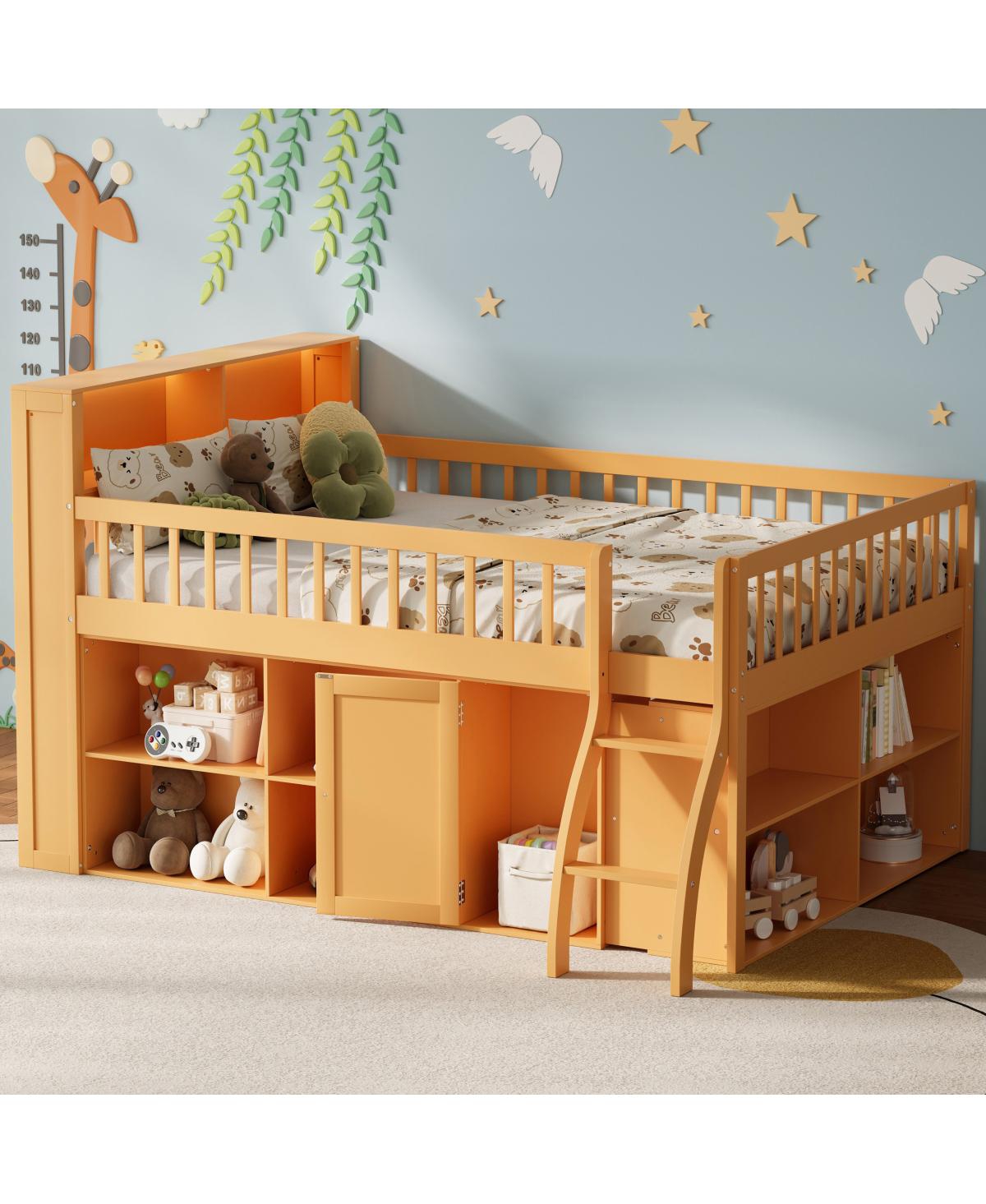 Click here for Streamdale Furniture Full Size Loft Bed with Stora... prices