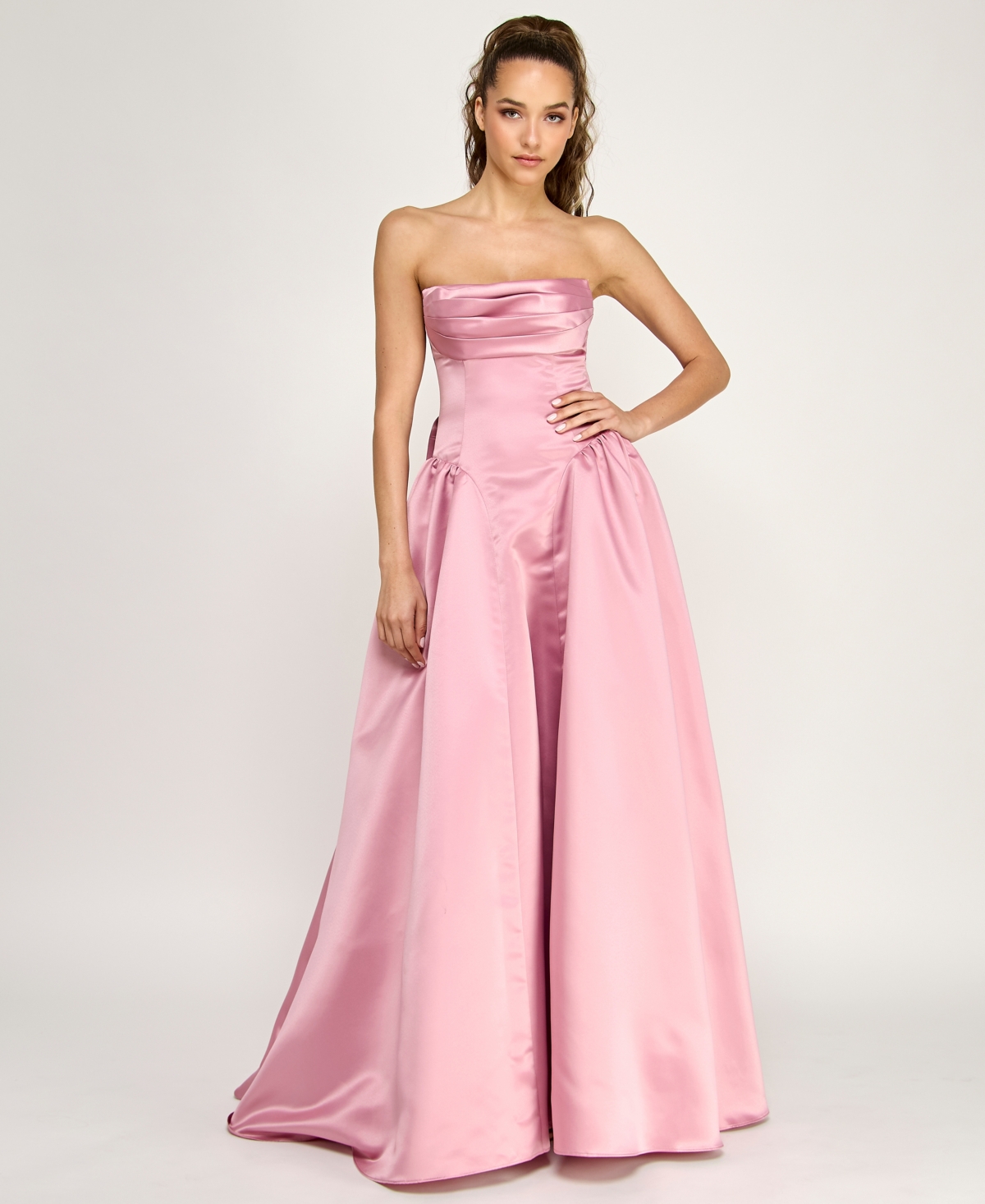 Click here for B Darlin Juniors Strapless Ball Gown - Rose Blush prices