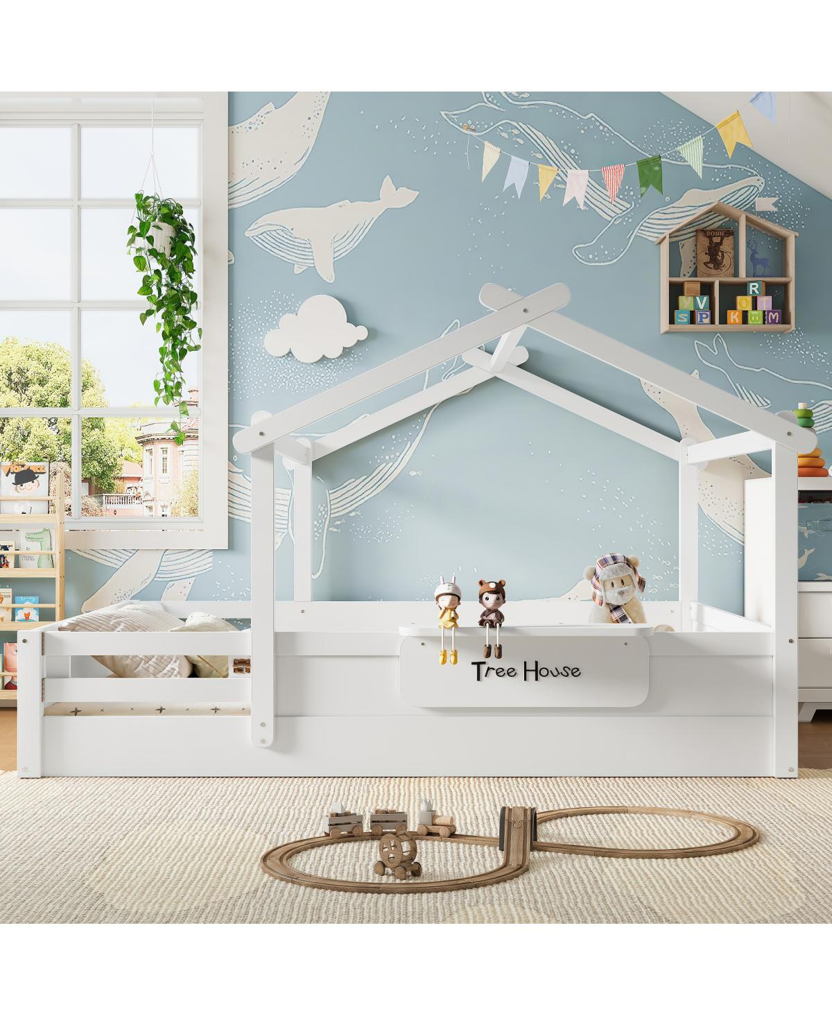 Click here for Streamdale Furniture House Floor Bed with Guardrai... prices