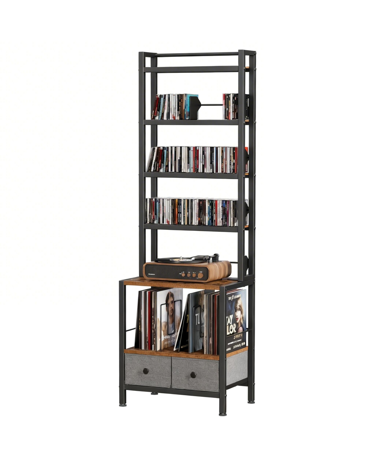 Click here for Yigii 6-Tier Cd Dvd Vinyl Storage Tower with Drawe... prices