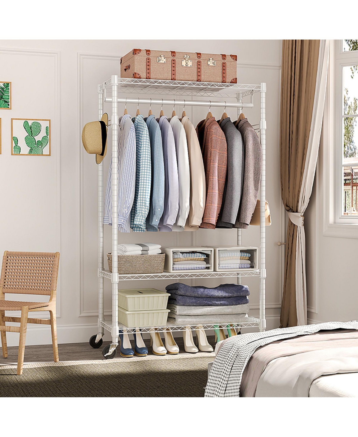 Click here for Rainsken Heavy Duty Rolling Garment Rack  3 Tiers... prices